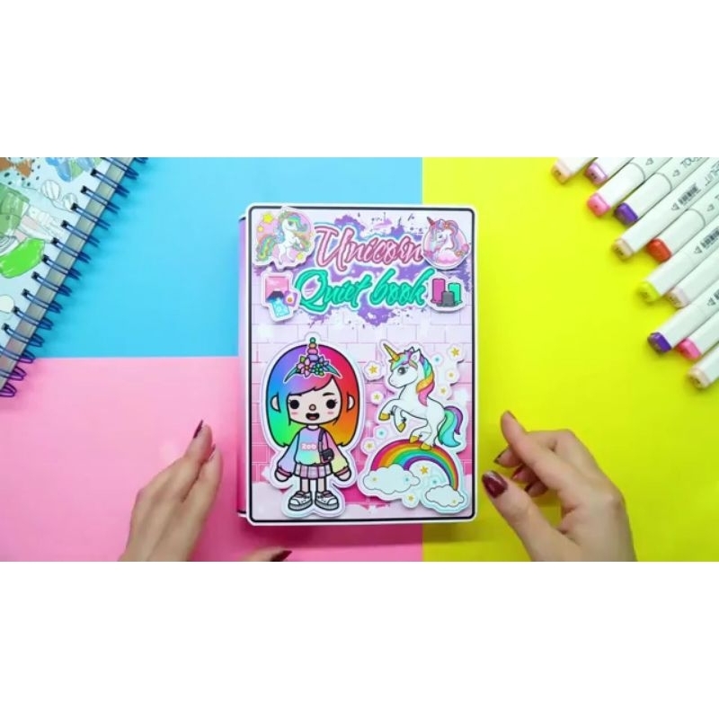 Toca Boca Educational Toy Paper book Paper Doll Toca Unicorn House ...