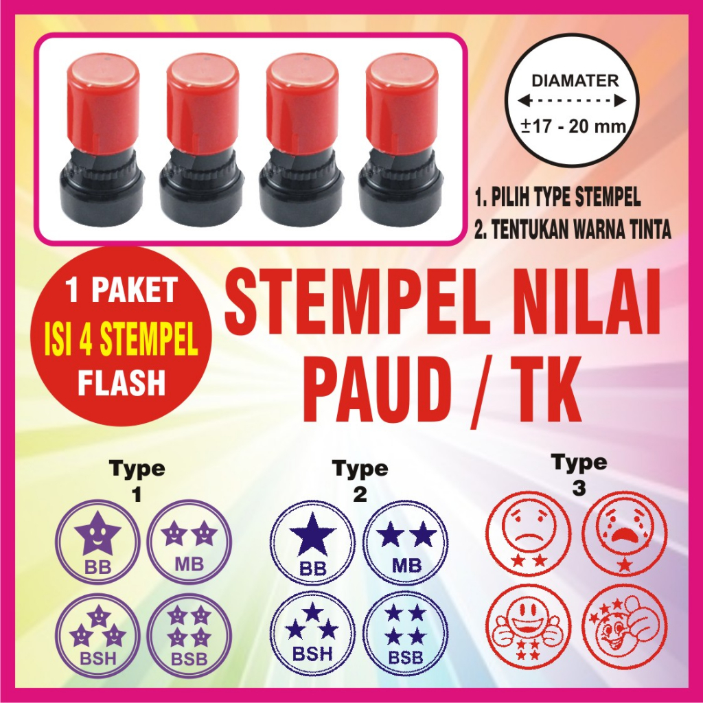 Nilai STAR STAMPS Kindergarten PAUD SD | Shopee Philippines