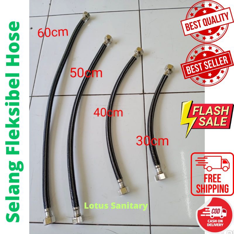 HITAM Flexible HOSE woven HOSE for sink / closet / water heater / water ...