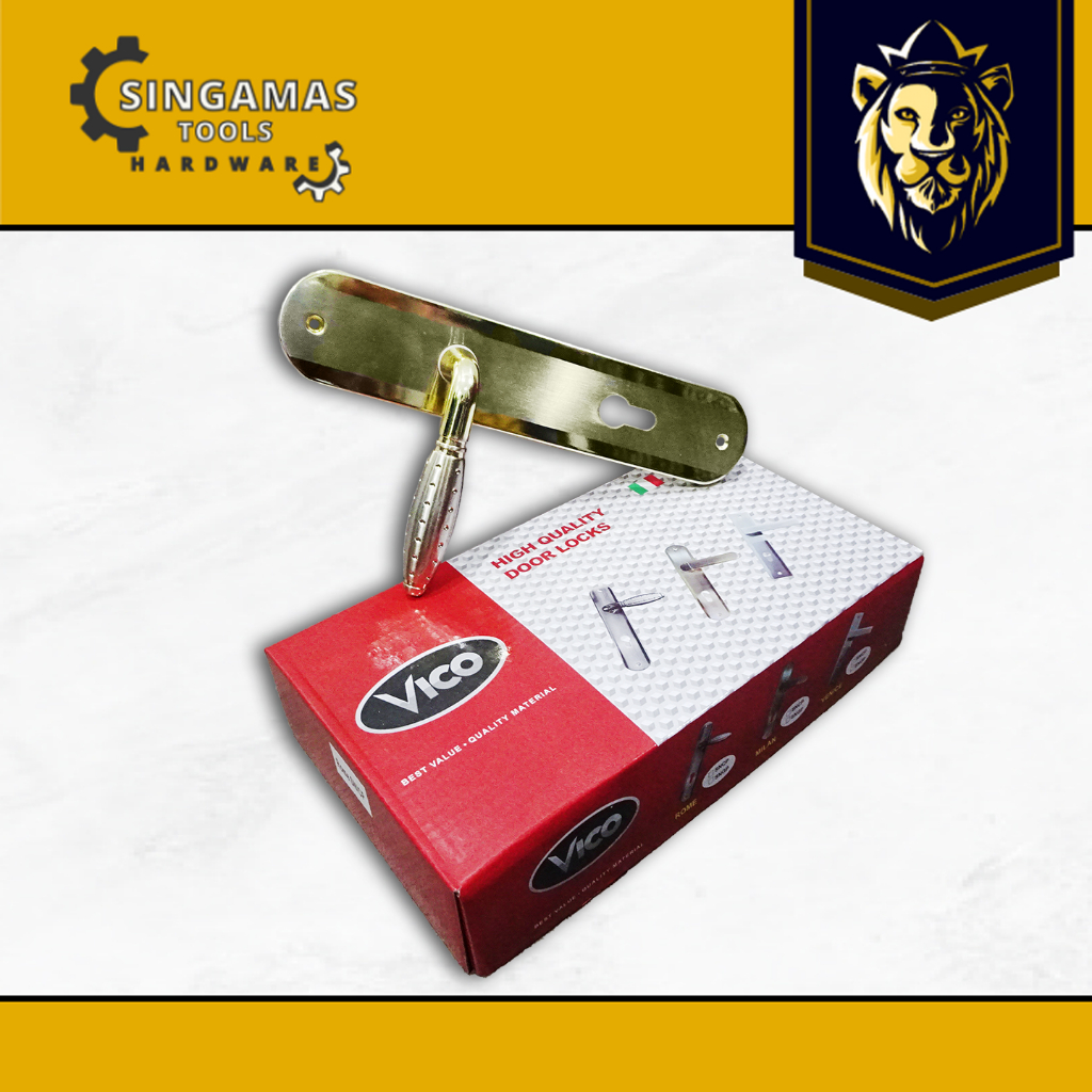 VICO Large Handle Door Lock Set Rome Silver Gold (SNGP) | Shopee ...