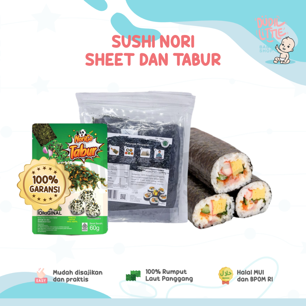 Sushi Nori Java Super Food Seaweed Baked Seaweed Sheet Halal Sushi Sow ...