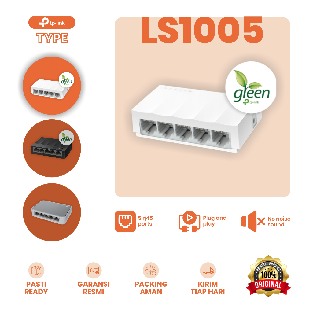TP-Link LS1005 / SF1005D / LS1005G TPLink 5-Port 10/100Mbps / 10/100 ...