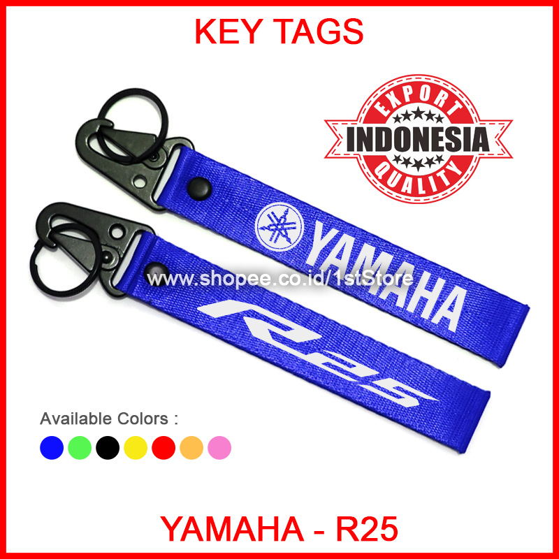 GANTUNGAN Keychain YAMAHA R25 PREMIUM KEYCHAIN WEBBING LOGO YZF R 25 ...