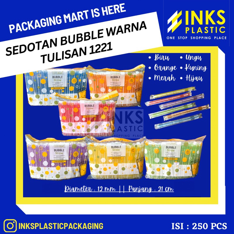 PEARL STERILE COLOR BUBBLE BOBA STRAW 1221 (250 PCS) | Shopee Philippines