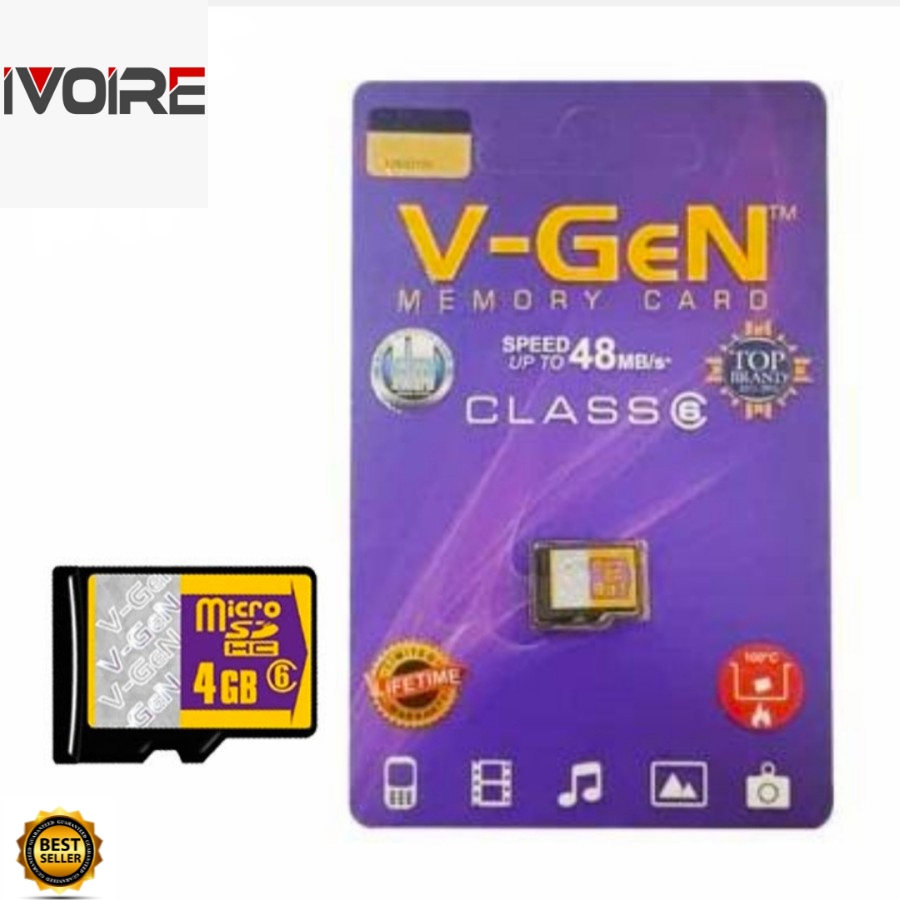 Micro SD VGEN 4GB Class 6(memory card) | Shopee Philippines
