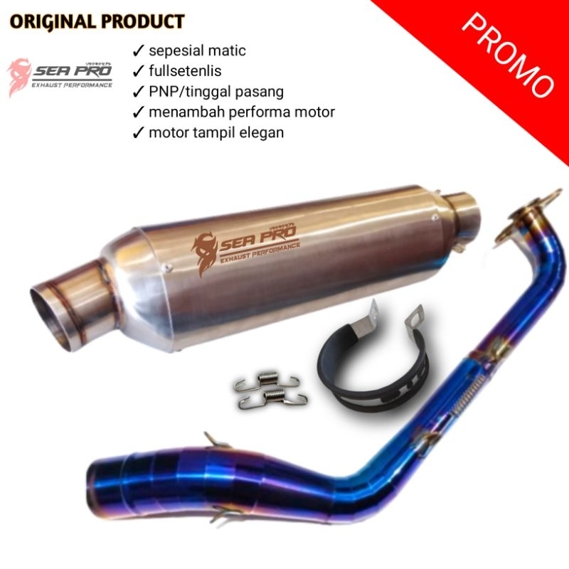Exhaust Racing Original Sea Pro Exhaust Aerox Nmax Click Pcx Antem Typ ...