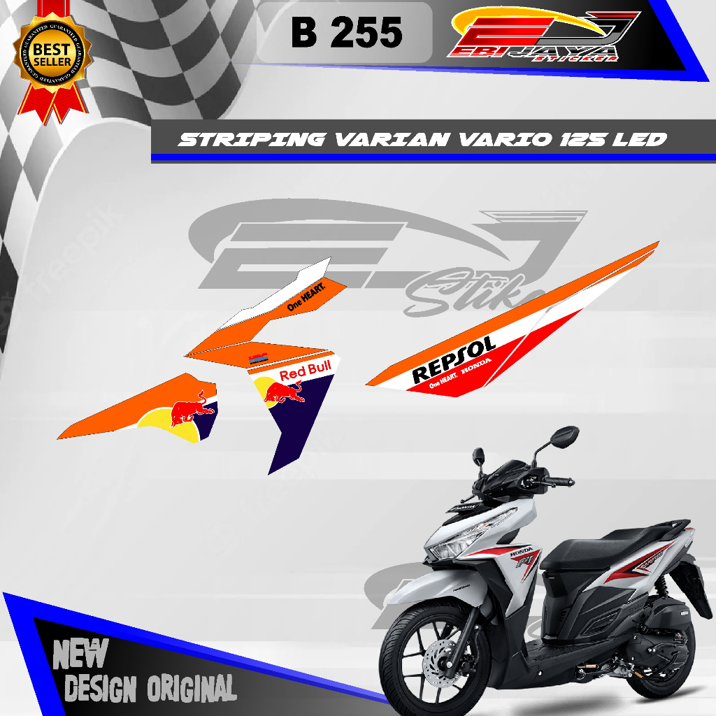 Newest VARIO 125 LED STRIP REPSOL STICKER/ CUSTOM VARIO REPSOL STICKER ...