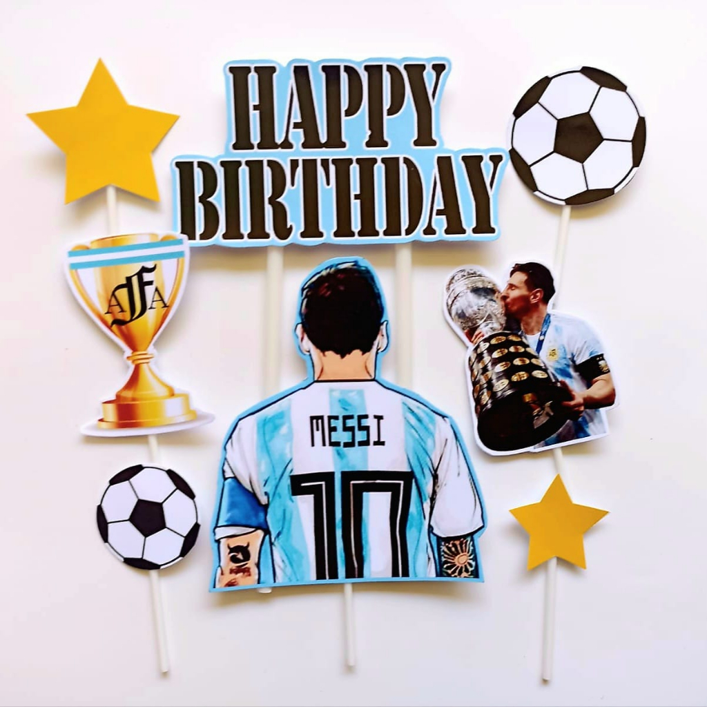 Character cake Topper / cake Decoration / Messi/Argentina cake Pick ...