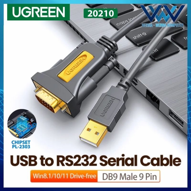 UGREEN USB to RS 232 Series DB9 Male Adapter RS-232 RS232 PDA 9 Cable ...