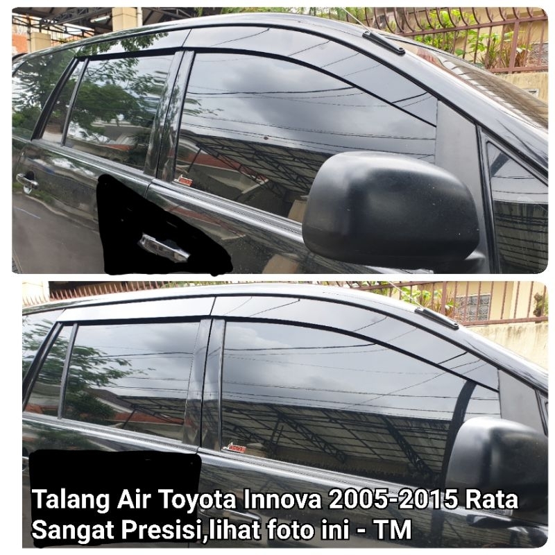 2005 2012 Innova Water Gutters Flat Slim Flat Side Window Visor Toyota ...