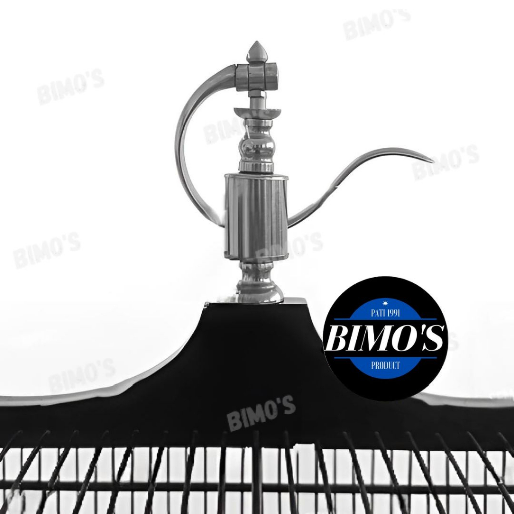 GANTUNGAN Thick Folding Cage Hanger Plain Motif Fullset Pion Tube Hook Bird Cage Magpie Boarding ...