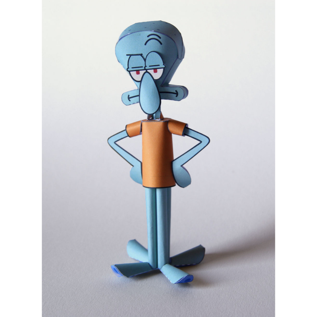 3d Papercraft Squidward Tentacles Spongebob DIY Paper Patterns | Shopee ...
