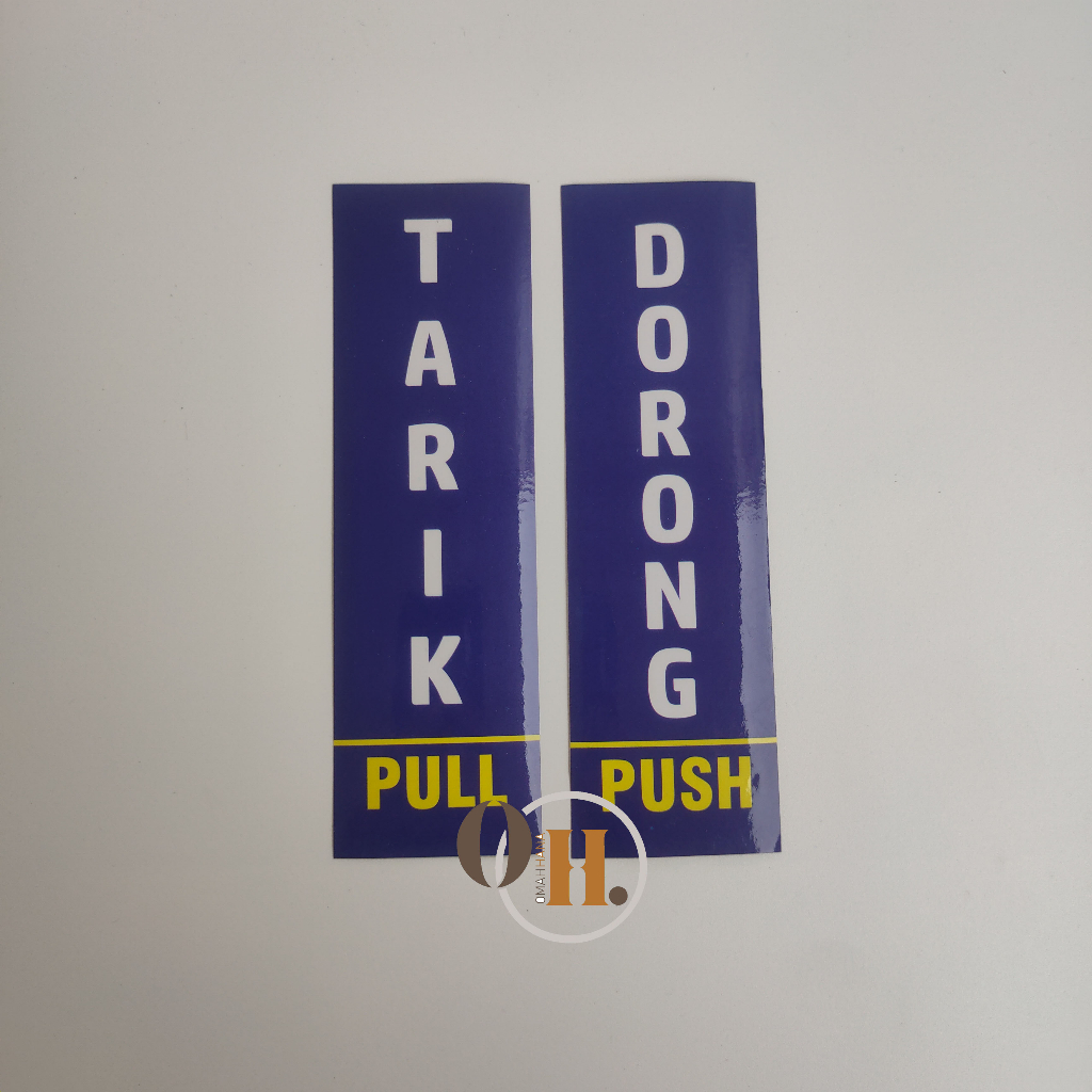 Pull Push Sticker- Pull Push Door Sticker | Shopee Philippines