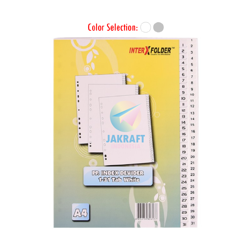 (1 Set) Ordner A4 Binder Plastic Divider contains 31 Tabs Tabs Index ...