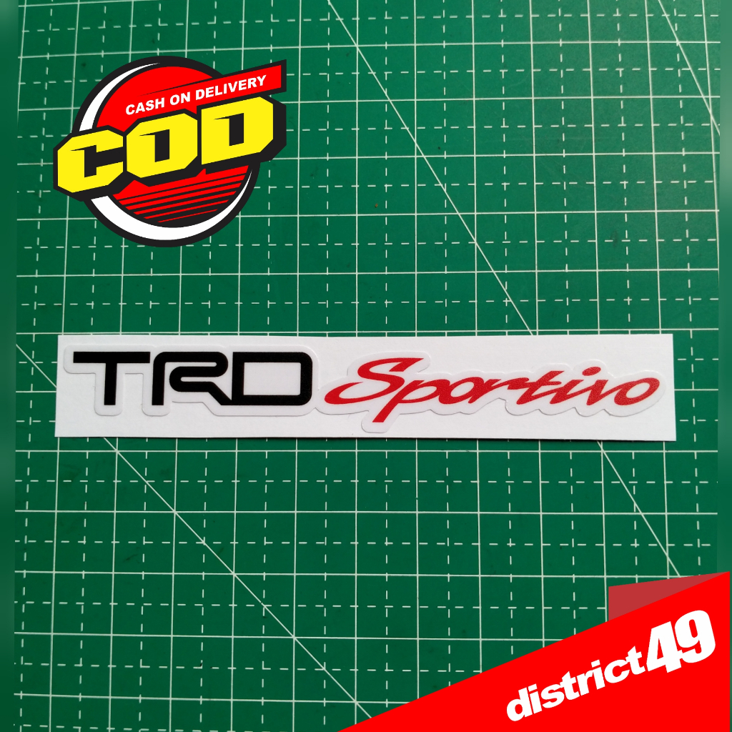 TRD SPORTIVO Print Cut Stickers with Glossy Lamination, thick ...