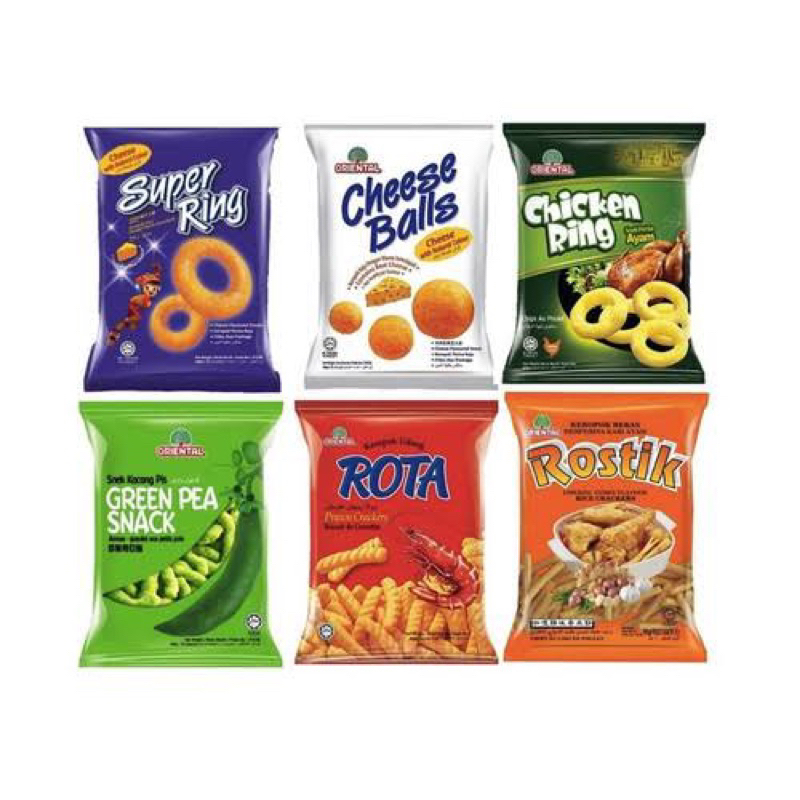 Oriental Snack Super Ring Rota Green Pea Rostik Chicken Ring 60g ...