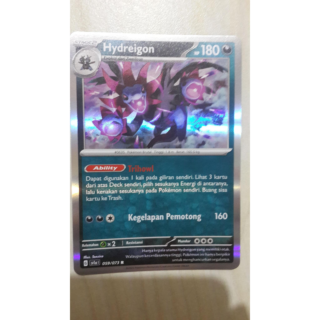 POKEMON TCG INDONESIA HYDREIGON HOLOGRAM SV1A 059/073 | Shopee Philippines