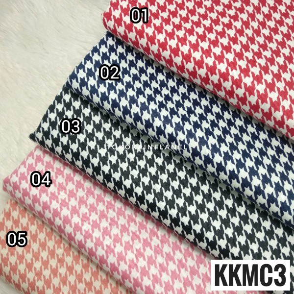 KATUN KKMC3 Japanese Cotton Fabric / Material with Houndstooth Motif ...