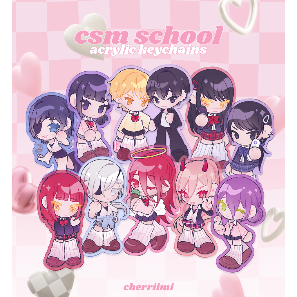 Chainsaw MAN] csm school acrylic keychains | Shopee Philippines