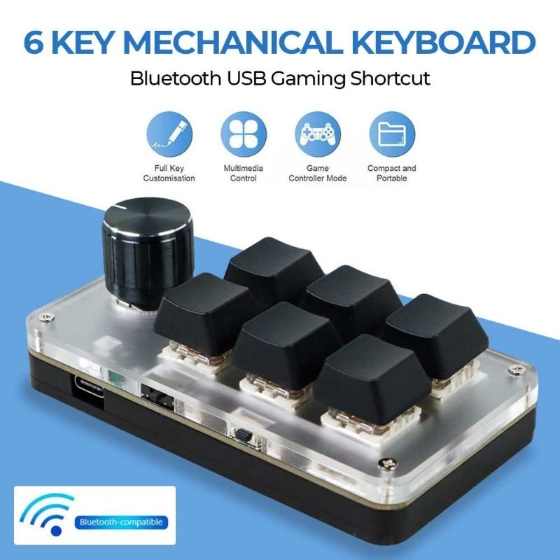 6 Key Mechanical Keyboard Bluetooth USB Gaming Shortcut - VD6B | Shopee ...