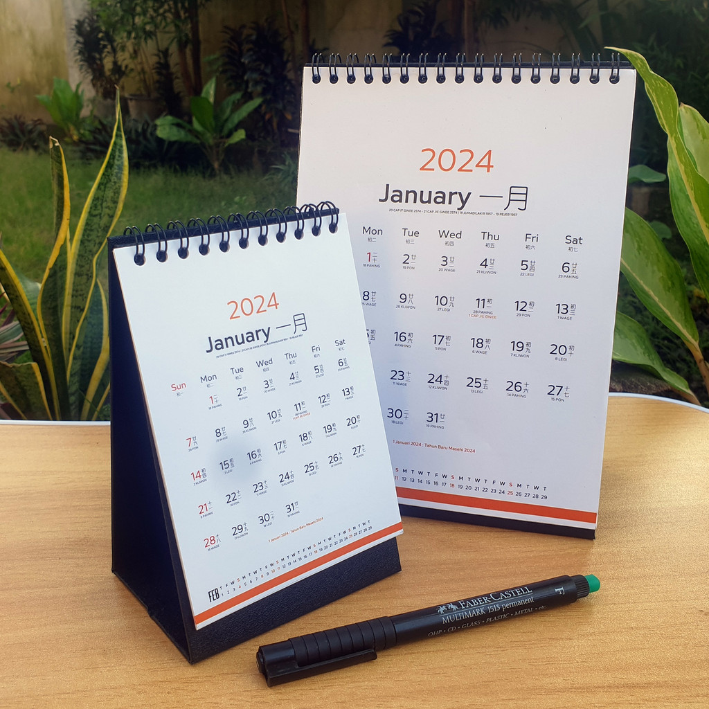 2024 Chinese New Year Desk Calendar, Equipped with Javanese calendar ...