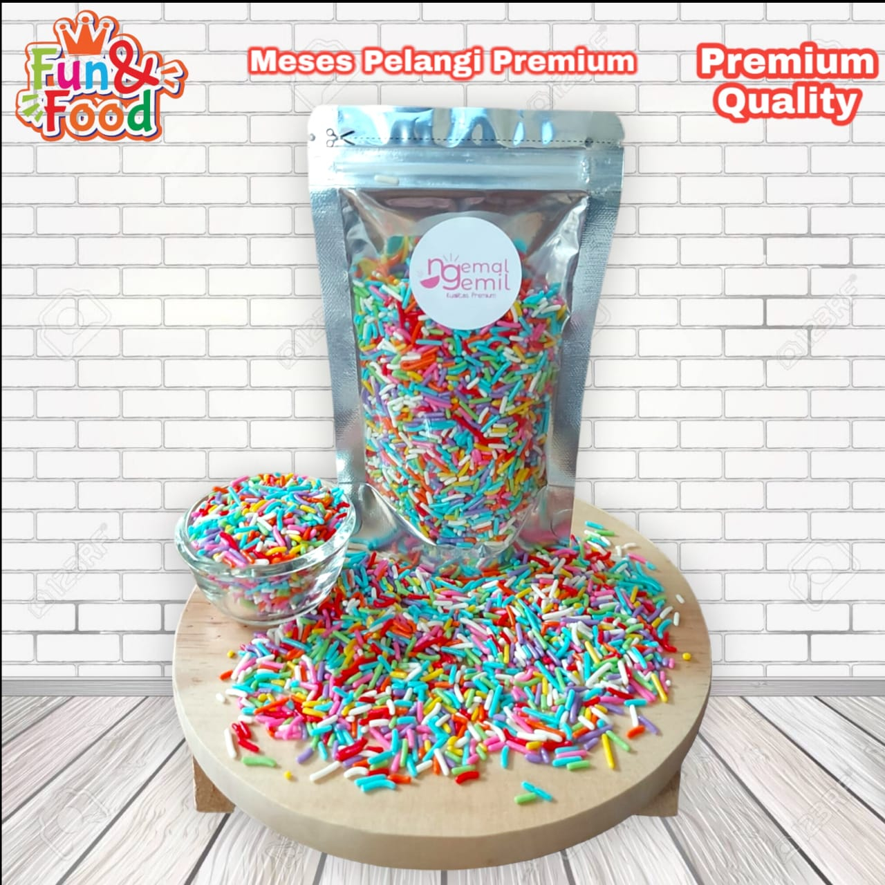 Meses Pouch Rainbow Meses Chocolate Granules Sprinkle Donut Topping ...