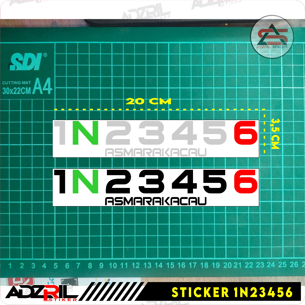Cutting STICKER 1N23456 / motorbike STICKER / BODY STICKER / front ...