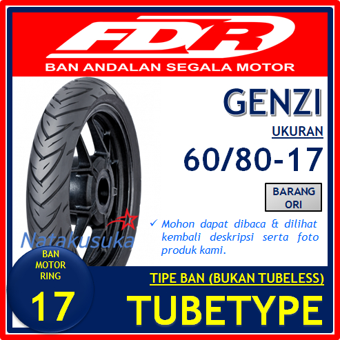 Fdr Genzi 60/80 - 17 Tubetype (TT) | Shopee Philippines