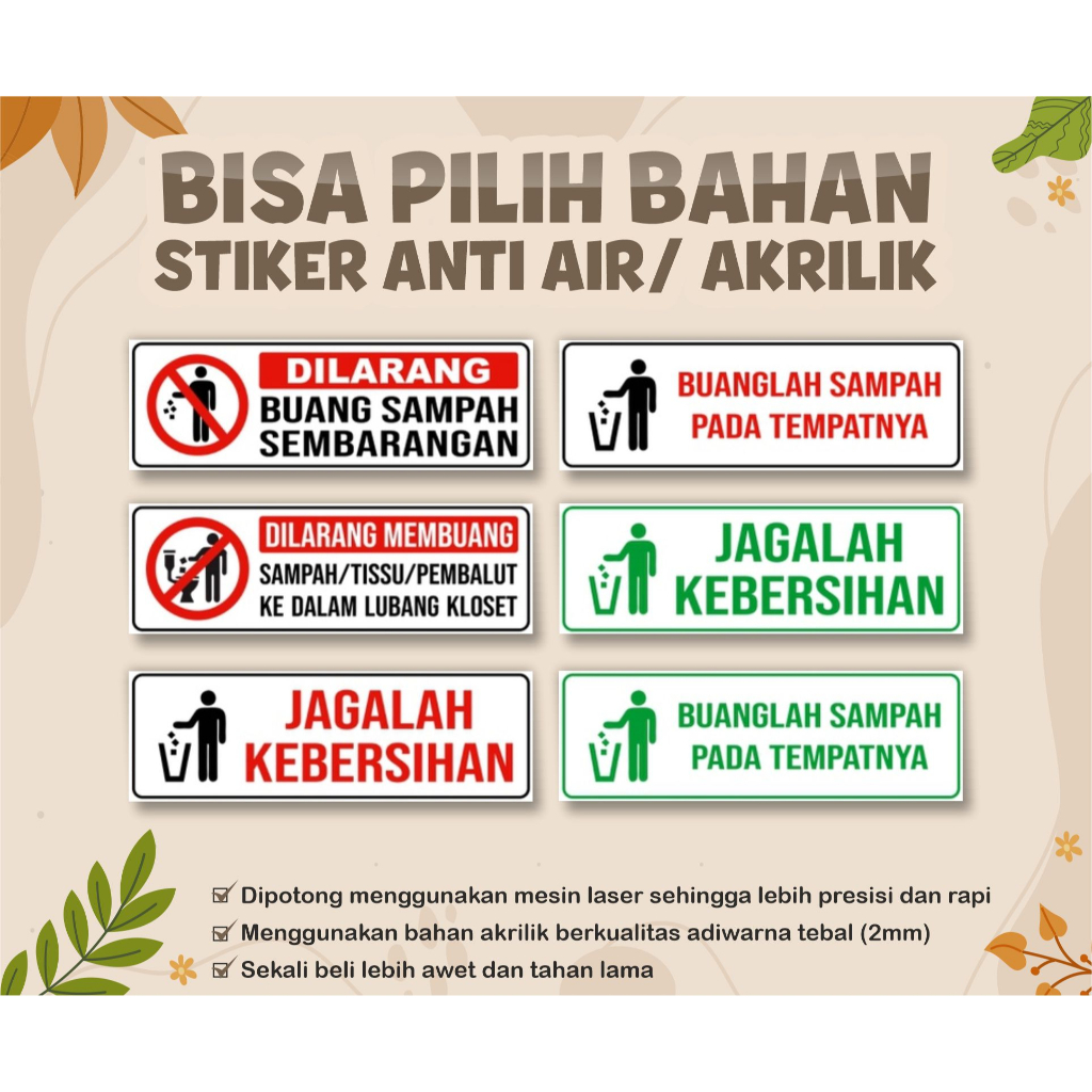 Sticker Keep Clean To Dispose Of Garbage In Place Signboard Sign Board ...