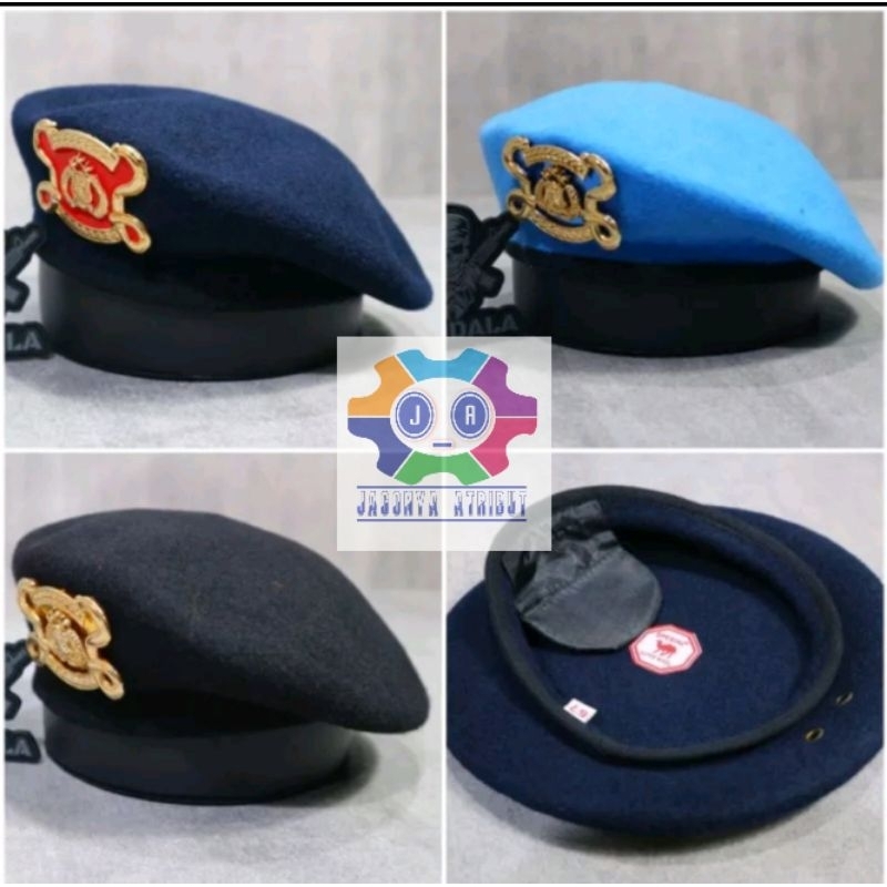 Scout beret hat / sabhara camel beret / provost camel beret / brimob ...