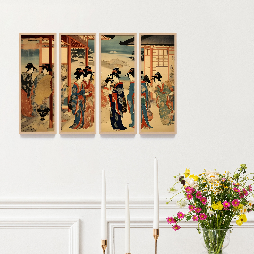 Japanese Painting Panels Suitable for Home Wall Decorations, Living ...