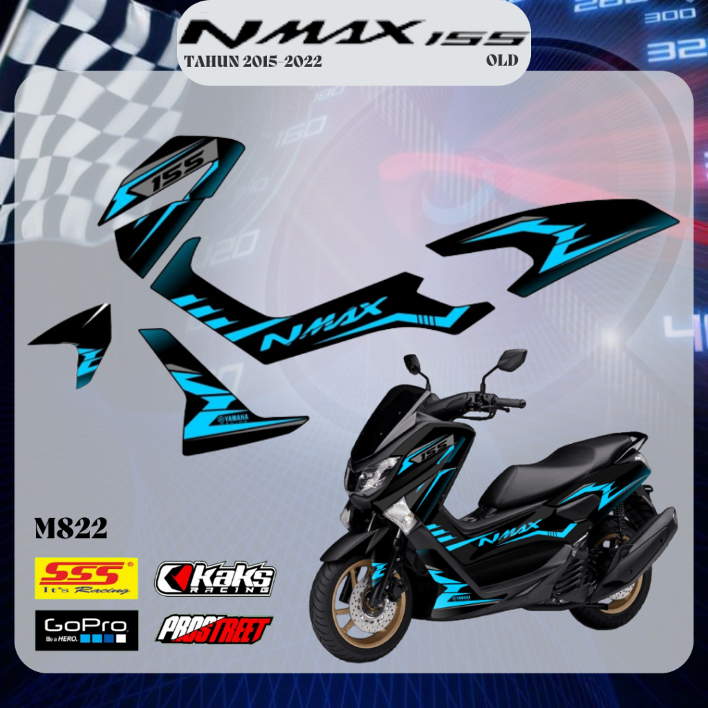 Yamaha NMAX 155 OLD 2015 2016 2017 Motorcycle Trim Striping Sticker ...