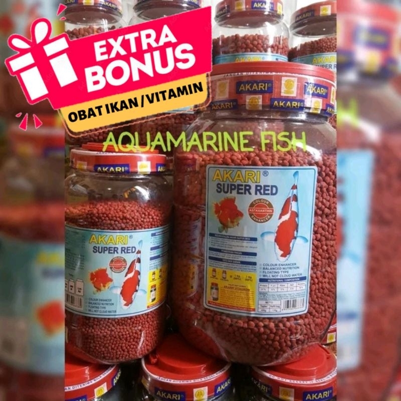 MERAH Akari Super Red 4kg Red Pellets koi Fish Feed Chef louhan oscar ...