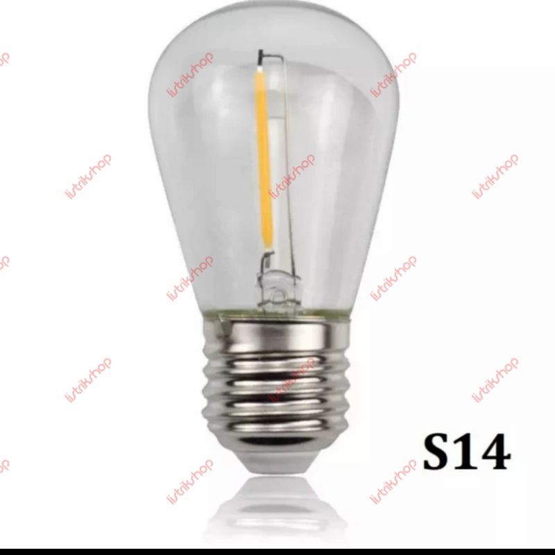 2 Watt Filament Led Bulb E27 Warm White S14 | Shopee Philippines