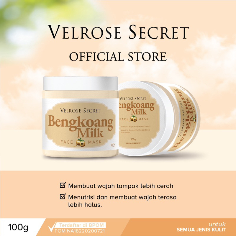 Jicama milk facial scrub Velrose Secret Nature Organic Free Mask Set | Shopee Philippines