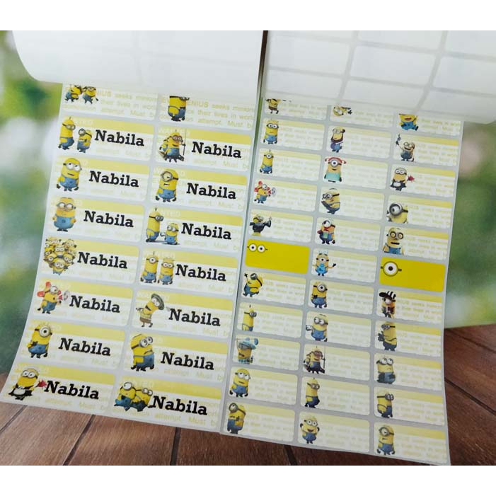 Minions Waterproof imported name Label | Shopee Philippines