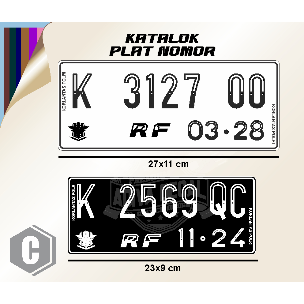 Motorcycle Number Plate STICKER - Standard And CUSTOM Number Plate ...