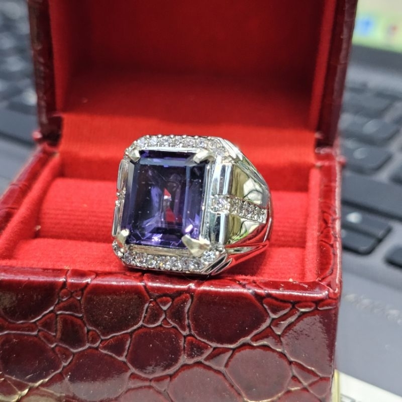 Amethyst Elegant Brazil Men's Ring | Shopee Philippines