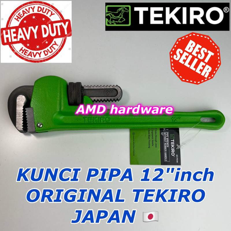 12inch PIPE WRENCH TEKIRO ORIGINAL JAPAN PIPE WRENCH HEAVY DUTY 12inch ...