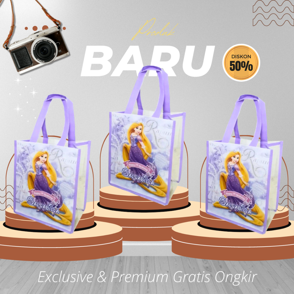 UNGU Premium Bag Rapunzel Birthday Bag/Light Purple Rapunsel/Latest ...