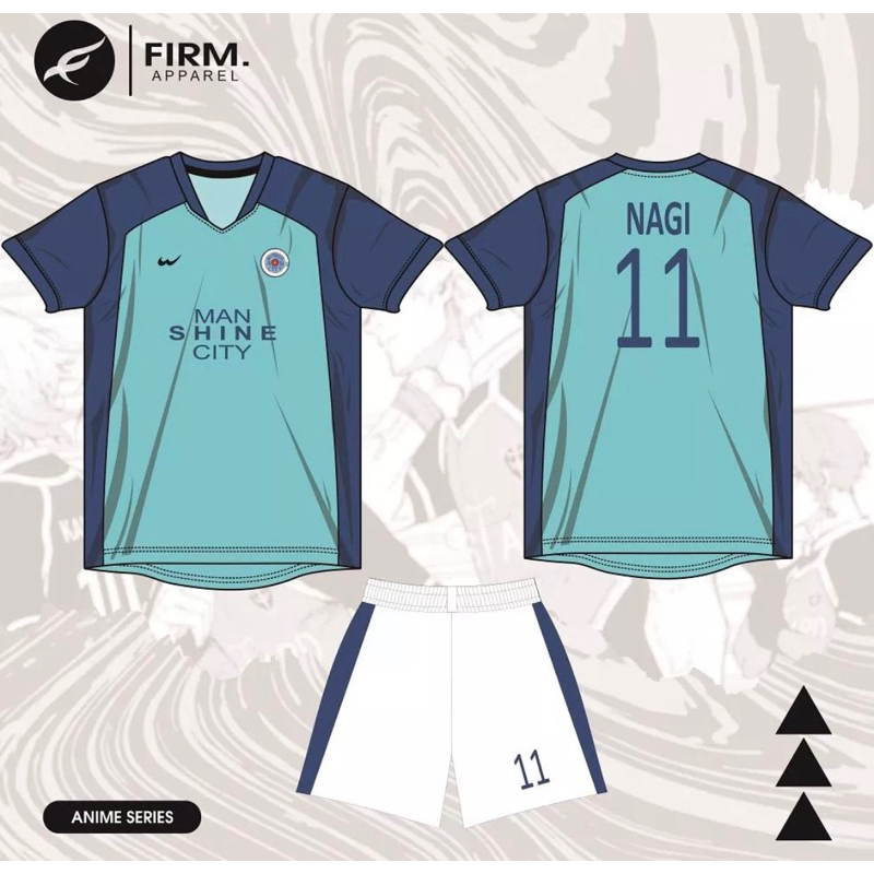 Man shine city custom blue lock anime Jersey free namset | Shopee ...