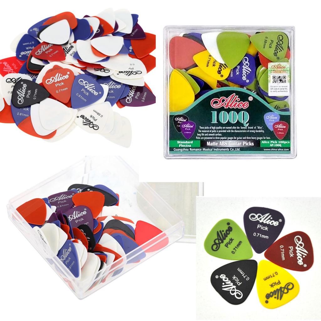 Get 5 Guitar Picks Mix Random Size Thick Thin Pick Alice Thickness ...
