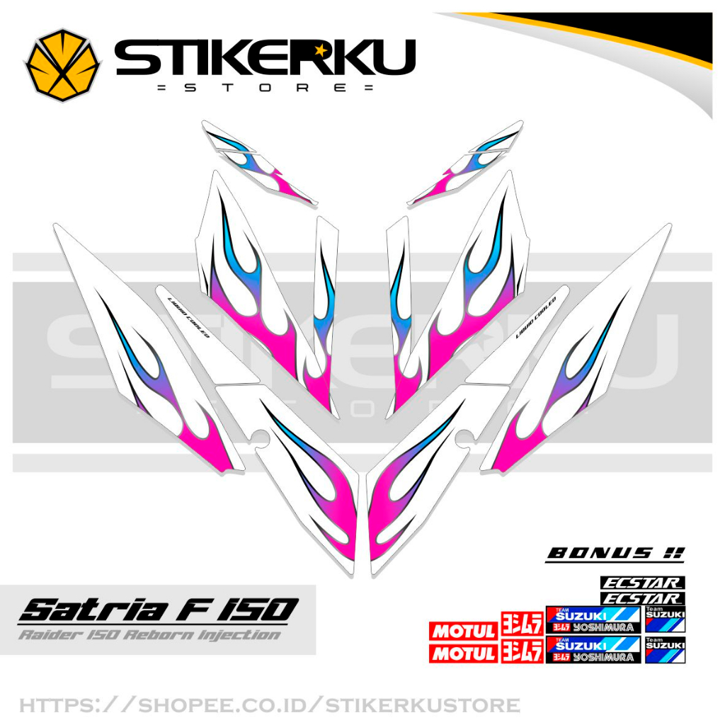 Striping SATRIA Injection 150 SIMPLE/F150/SATRIA F150/2016-2022/STICKER ...