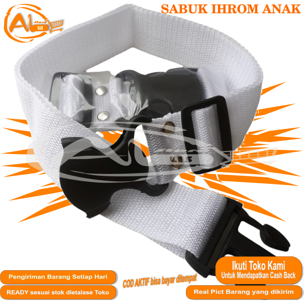 IHRAM BELT FOR MEN, HAJJ IHRAM BELT, ALL SIZES, WHITE CHILDREN | Shopee ...