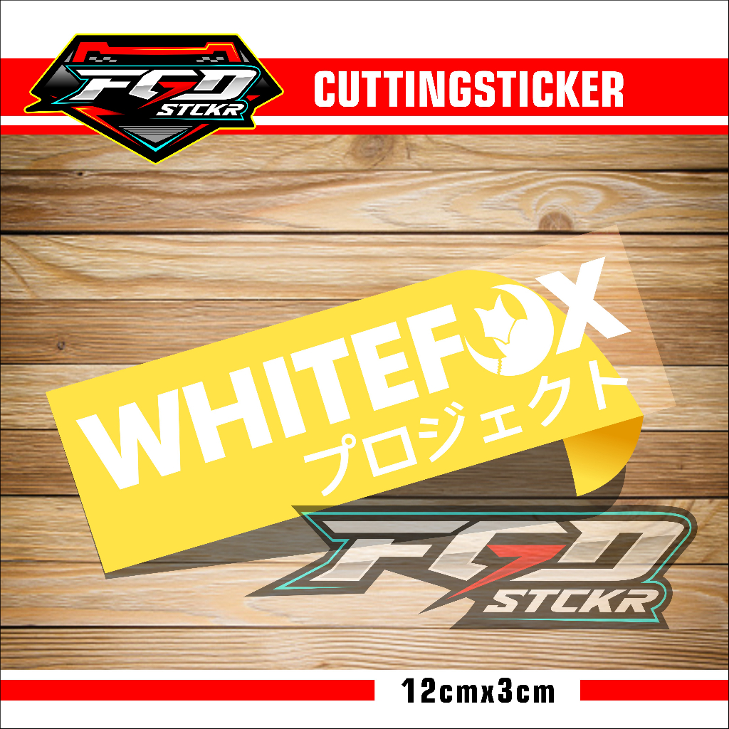 Whitefox project edition Sticker kanji whitefox Sticker Helmet Sticker ...