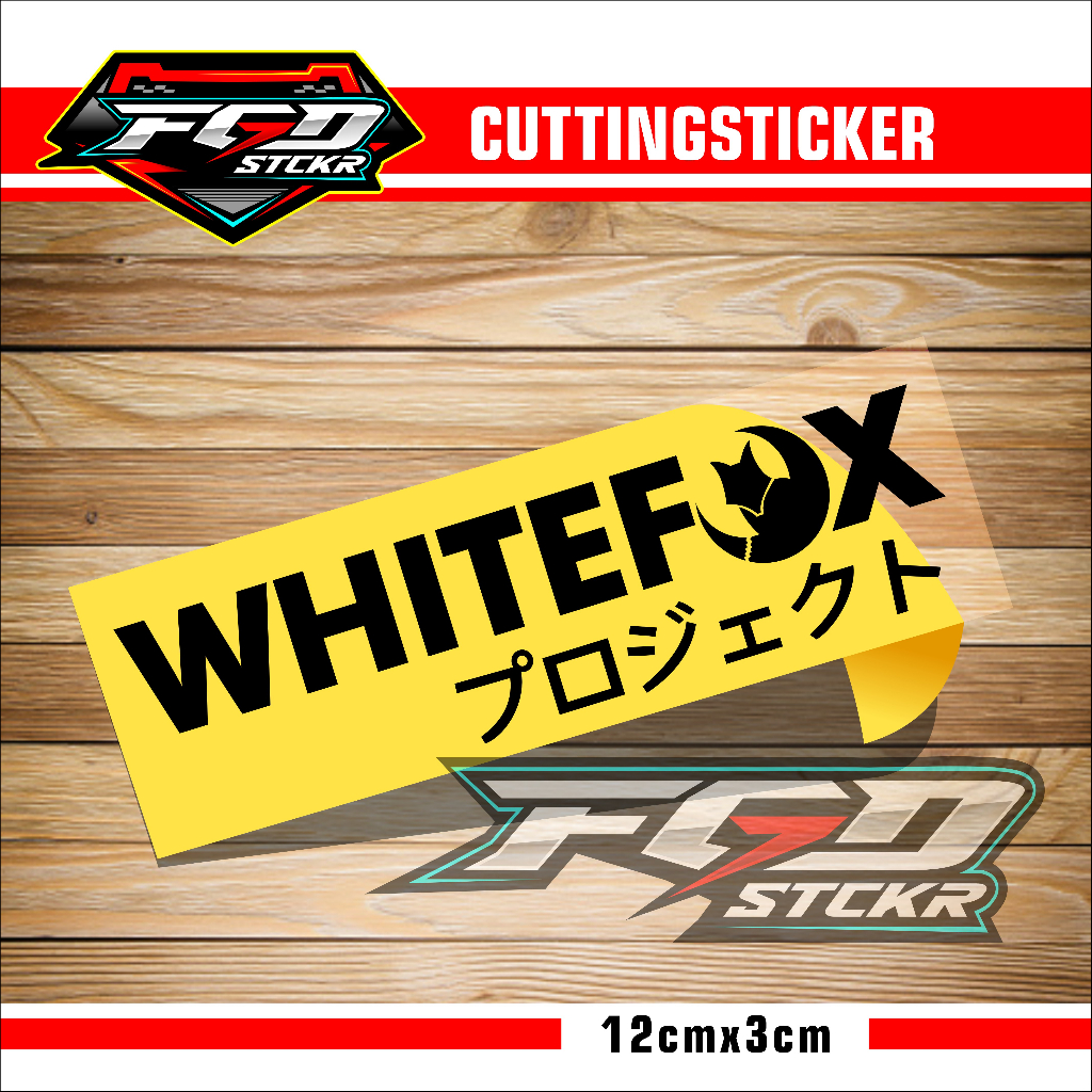 Whitefox project edition Sticker kanji whitefox Sticker Helmet Sticker ...