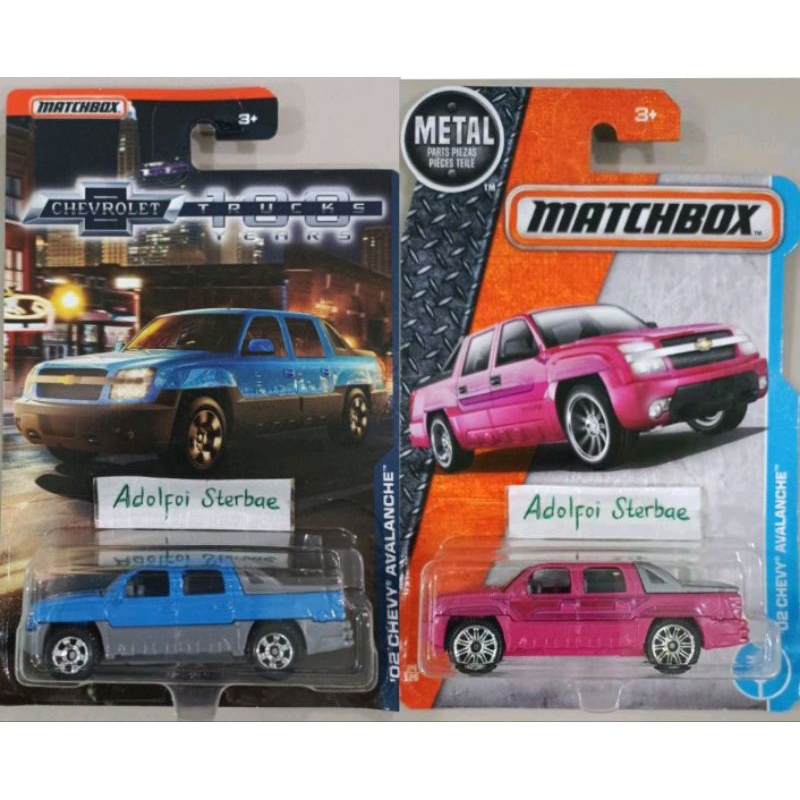 Matchbox '02 chevy avalanche edition Chevrolet trucks 100 years trucks ...