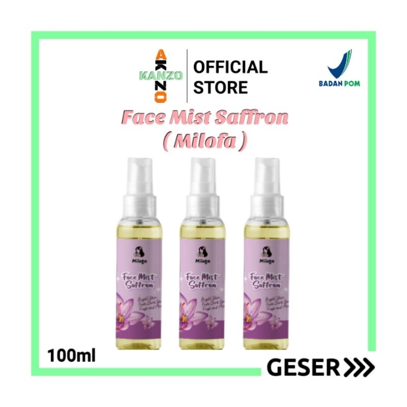 Kanzo - Face Mist Saffron Milofa 100% Original / Face Mist Organic ...