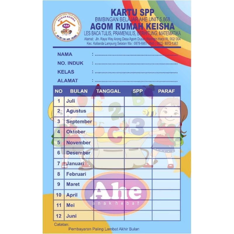 Custom PAUD/TK/SD/MI SPP CARDS 1 PACK CONTAINS 30 PCS | Shopee Philippines