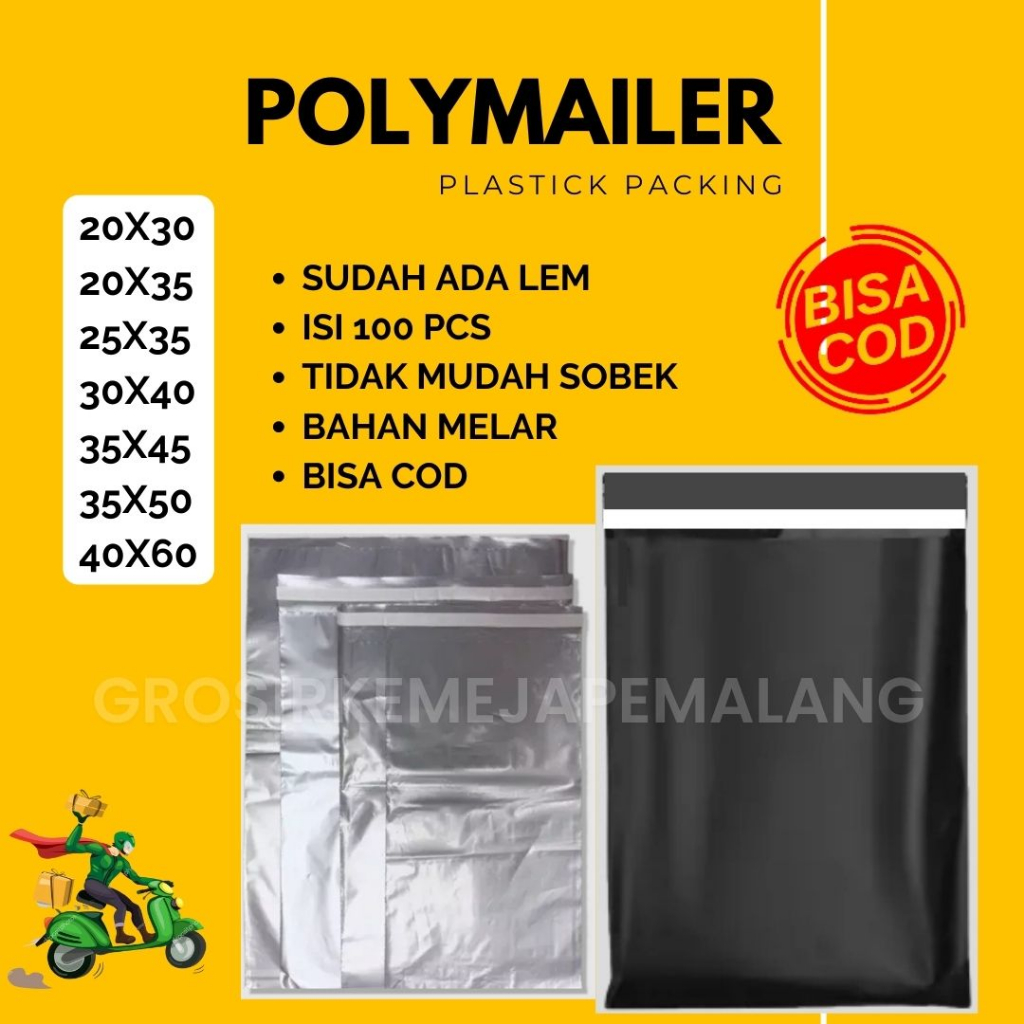 Polymer Plastic PACKING With Adhesive Size 30X40 Plastic ONLINE ...